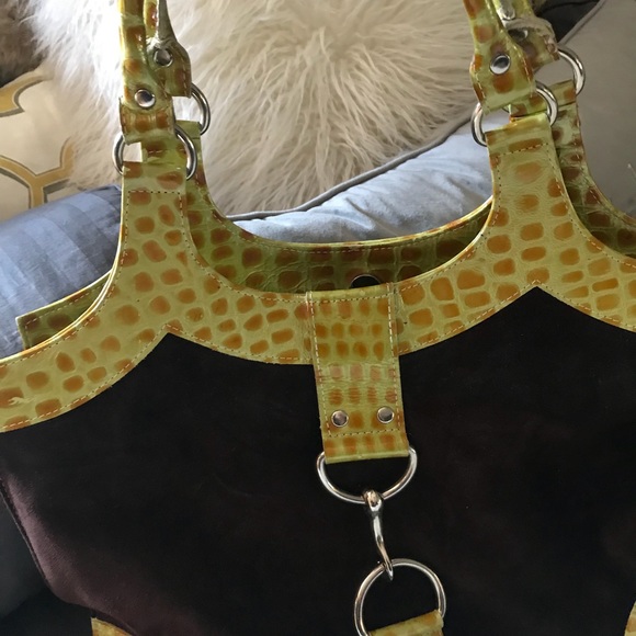 Kiki Pearl | Bags | Kiki Pearl Suede And Leather Purse | Poshmark